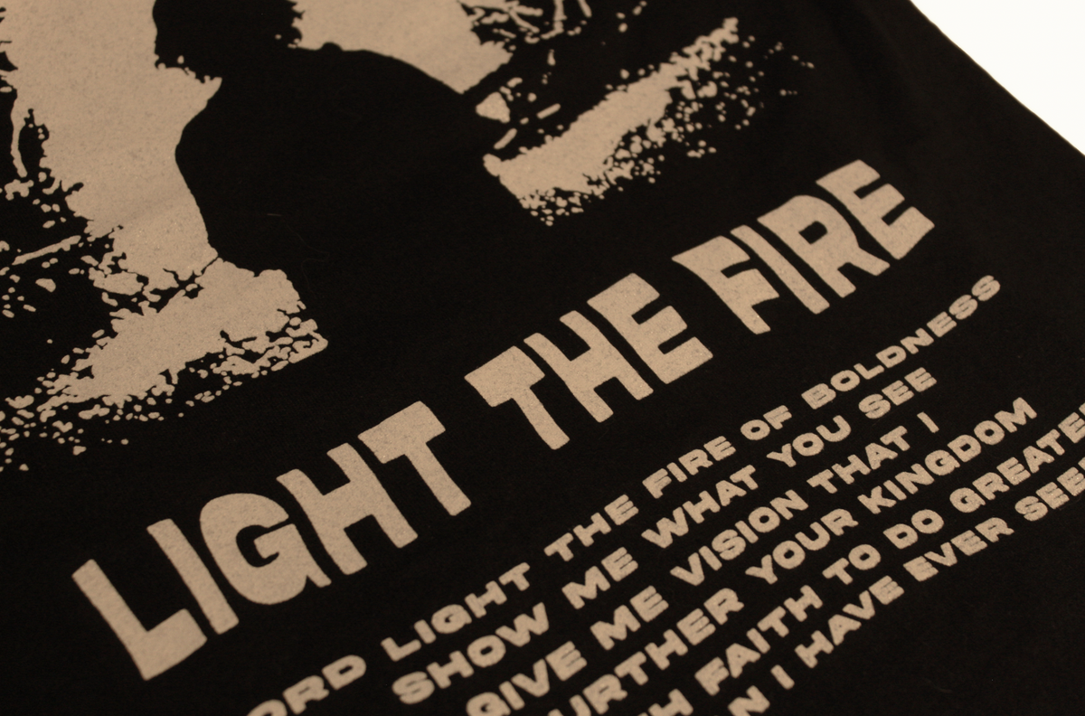 'Light The Fire' Black Tee – Walking Witness